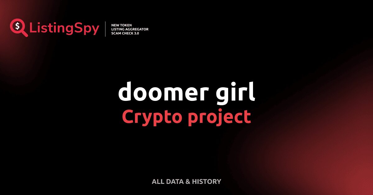 doomer girl crypto project: DOOMER token listings, events, analysis ...