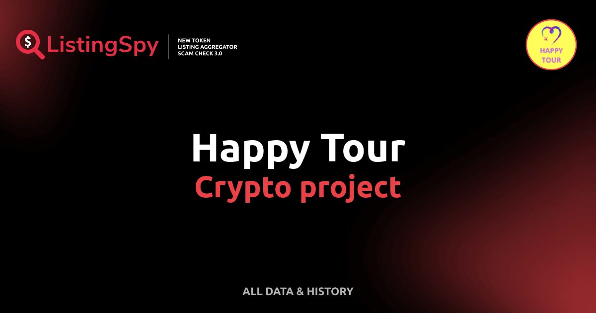 Happy Tour crypto project: HT token listings, events, analysis | ListingSpy