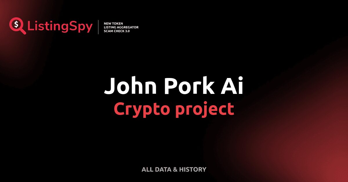 John Pork Ai crypto project: PorkAI token listings, events, analysis ...