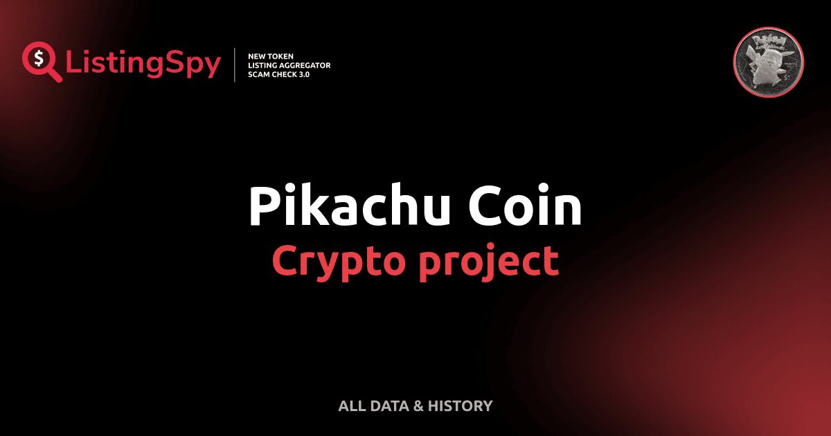 Pikachu Coin crypto project: PIKA token listings, events, analysis ...