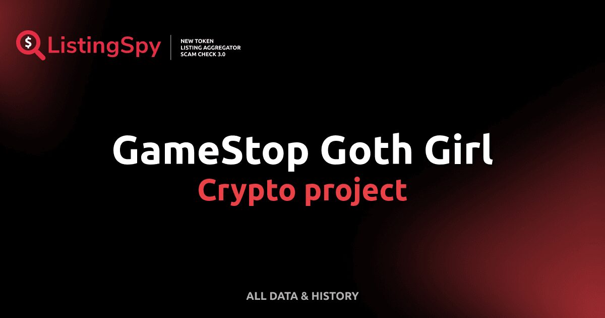 GameStop Goth Girl crypto project: RILIE token listings, events ...
