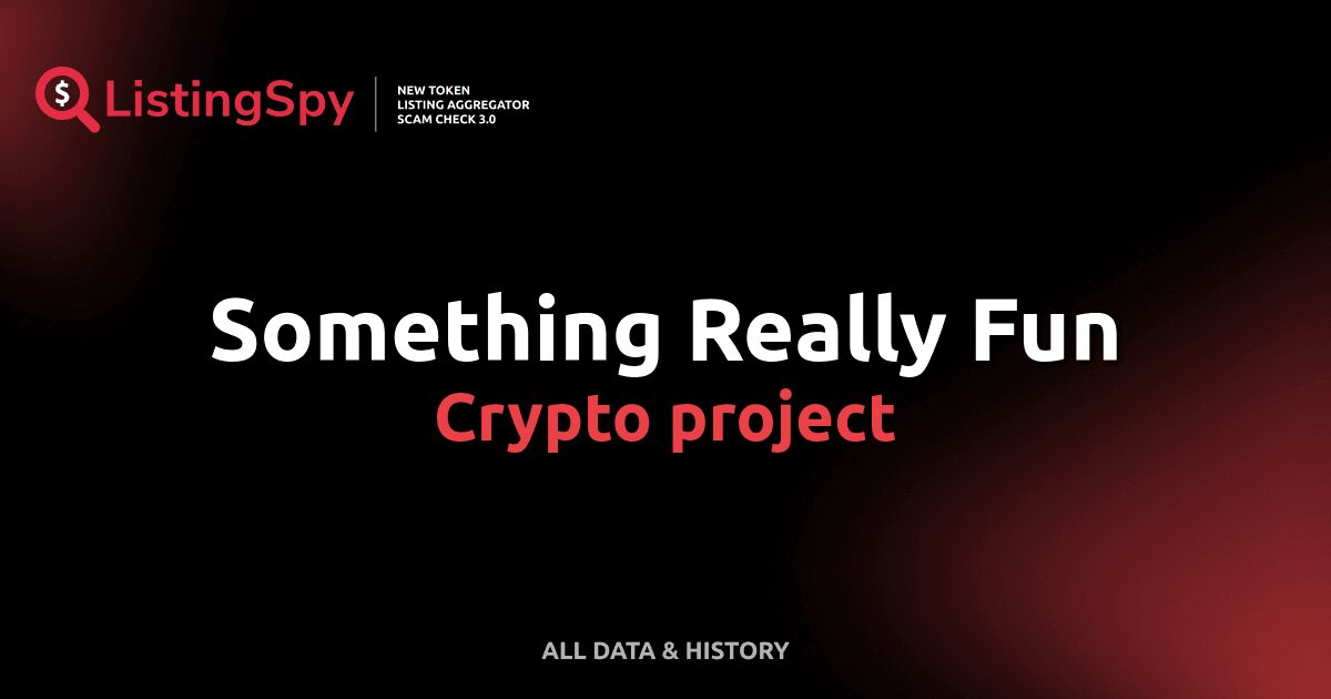 Something Really Fun crypto project: SRF token listings, events ...