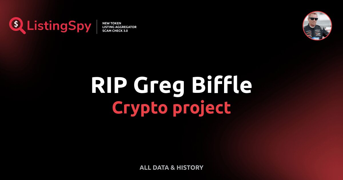 RIP Greg Biffle crypto project: GREG token listings, events, analysis ...