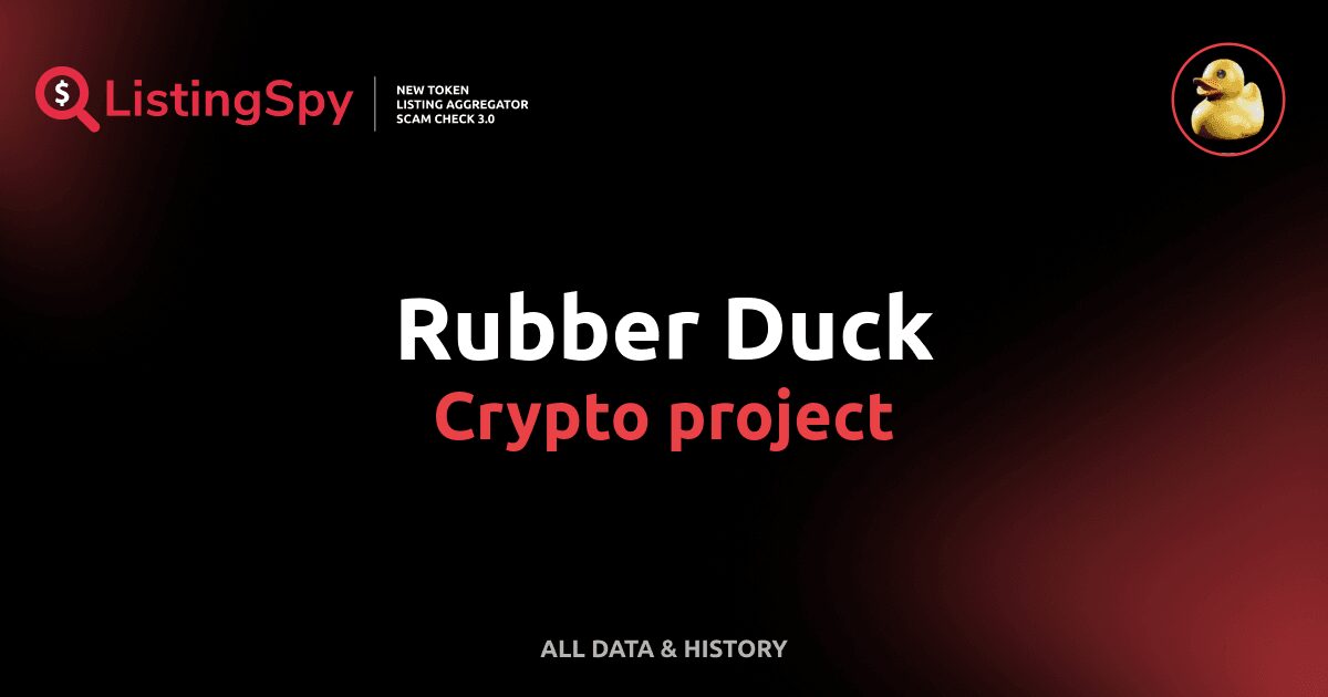 Rubber Duck crypto project: Duck token listings, events, analysis ...