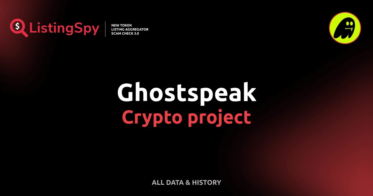 Ghostspeak crypto project: GHOST token listings, events, analysis ...