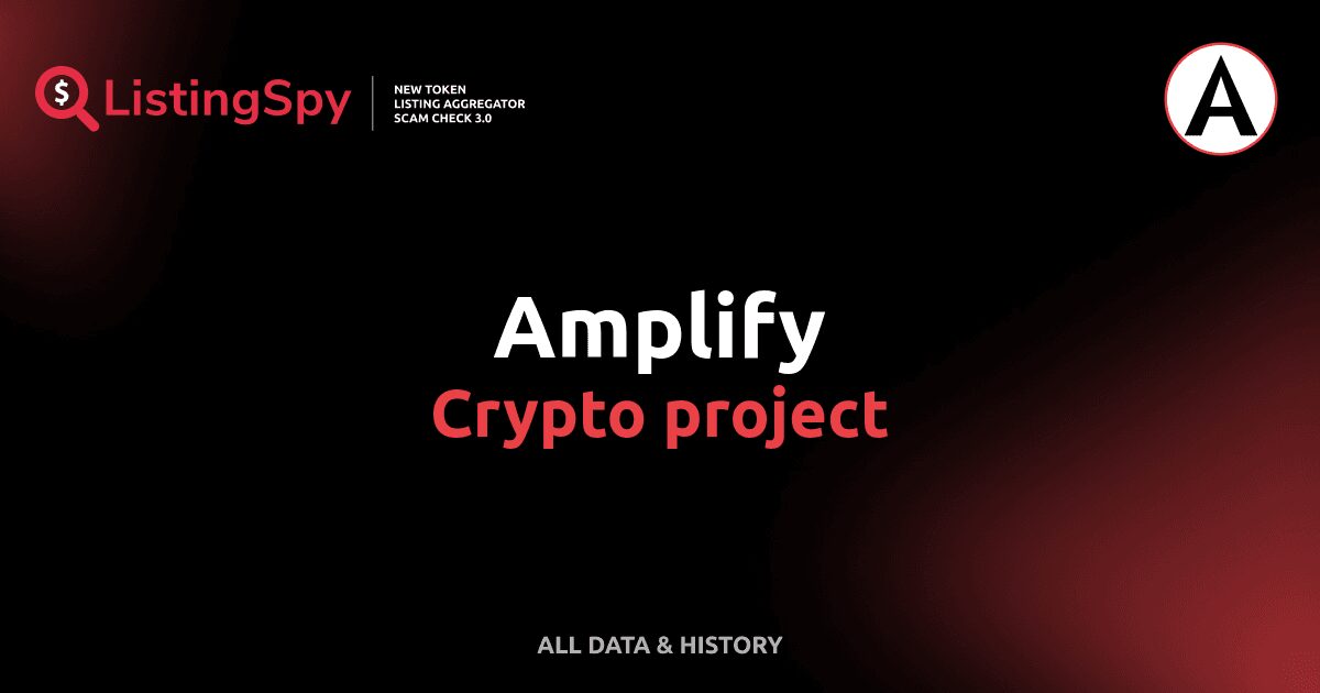 Amplify crypto project: AMP token listings, events, analysis | ListingSpy