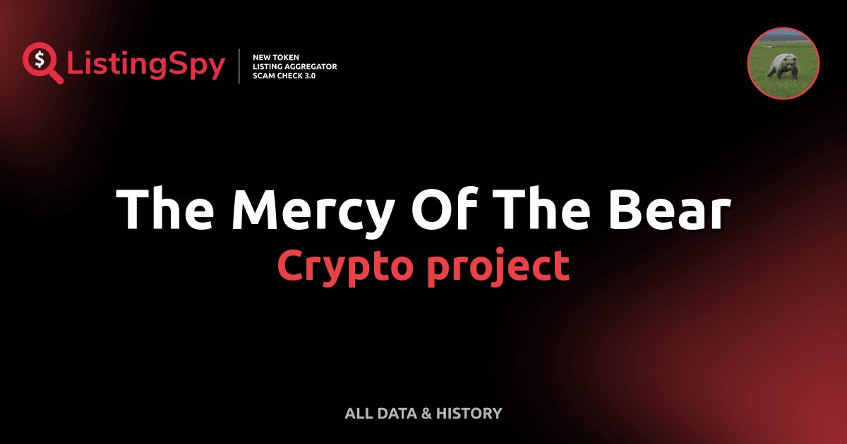 The Mercy Of The Bear crypto project: GRIZZLY token listings, events ...