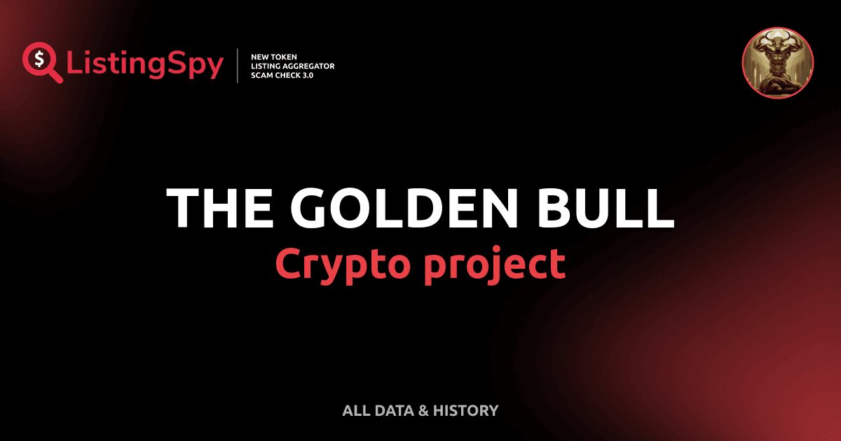 THE GOLDEN BULL crypto project: GOLDENBULL token listings, events ...