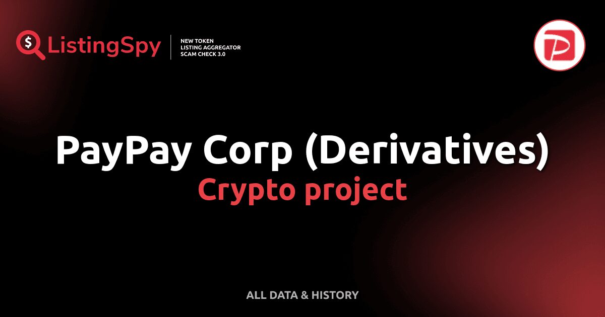 PayPay Corp (Derivatives) crypto project: PAYP token listings, events ...